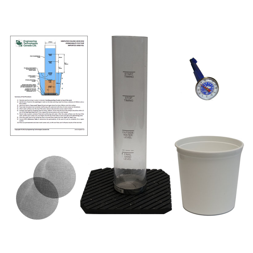 ETC Simplified Falling Head Permeameter Kit - Dynamic Monitors